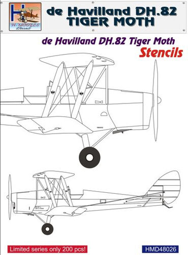 H-Model Decals D48026 de Havilland DH.82A Tiger Moth stencils (sets for 4 kits)
