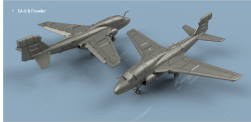 L'Arsenal 2.0 3D350154 EA-6B Prowler unfolded wings (5 planes)