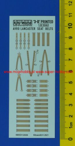 Kits World 3D132026 Avro Lancaster B Mk. I/III Seat and Turrets Belts (for Border and Hong Kong Models kits)