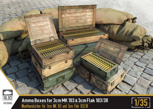Custom scale VK35003 Ammo Boxes for 3cm MK 103 & 3cm Flak 103/38
