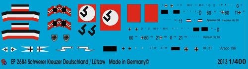 Peddinghaus-Decals 2684 Heavy Cruiser Deutschland/Lützow