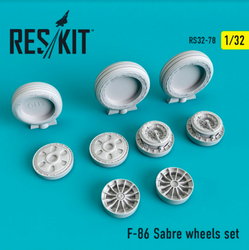 DISCONTINUED RES/KIT 32-0078 F-86 Sabre wheels set