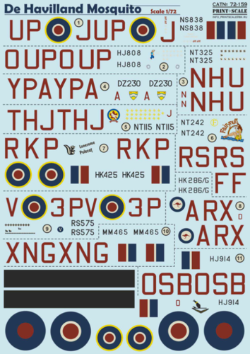 Print Scale 72-159 De Havilland Mosquito