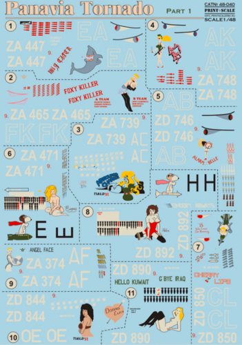 Print Scale 48-040 Panavia Tornado Part 1 The complete set 2,5 leaf
