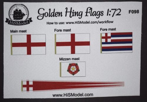 HiSModel F098 Golden Hind - set of flags