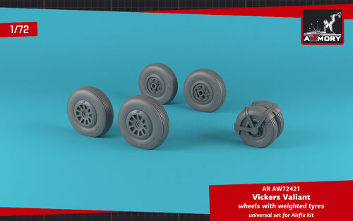 Armory Models Group AW72421 Vickers "Valiant" wheels w/ weighted tires