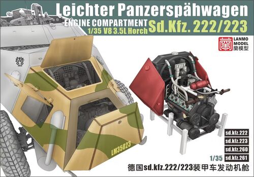 LANMO Model 35023 WWII Sd.Kfz.222/223 engine compartment
