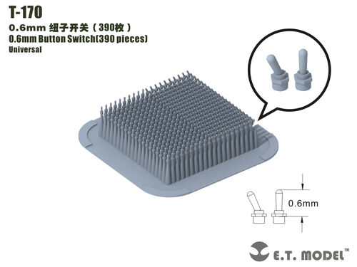 ET Model T-170 0.6 mm Button Switch Universal Set (390 pcs)