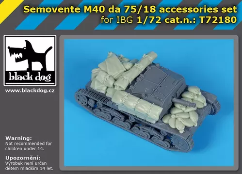 Black Dog T72180 Semovente M 40 da 75/18 accessories set for IBG