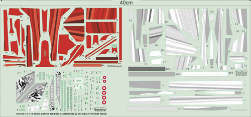 Model Maker Decals D72230 F-16 - Royal Danish Air Force, Solo Display 2024 Half Century Viper (For Revell)
