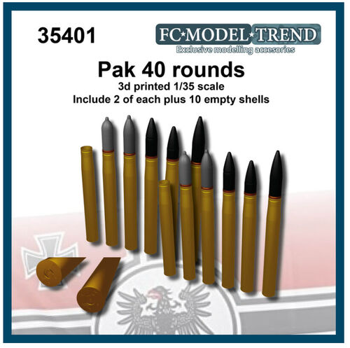 FC ModelTrend 35401 Pak 40 75mm Rounds (3D-printed)