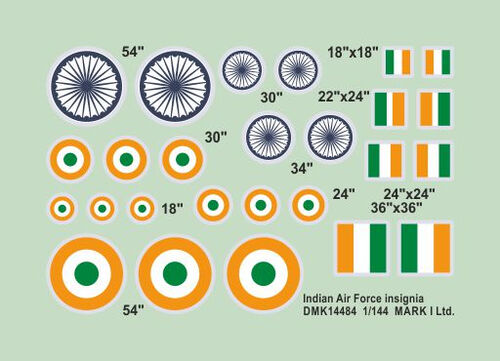 Mark I Decals DMK14484 Indian Air Force Insignia (2 sheets)