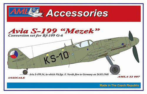 AML A32007 Avia S-199 Mule - conversion set (designed to be used with Revell Messerschmitt Bf-109 G-6 kits)