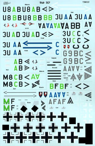 Aims 72D025 Stab Messerschmitt Bf-110's