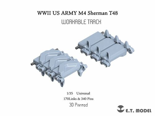 ET Model P35-081 US WWII M4 Sherman - T48 Workable Track