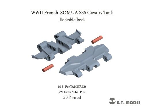 ET Model P35-032 French WWII Cavalry Tank Somua S35 - Workable Track (for Tamiya kits)