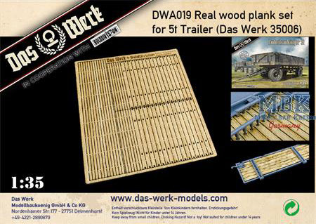 Bold Division A019 Real Wood Plank Set For 5t Trailer (Das Werk 35006)