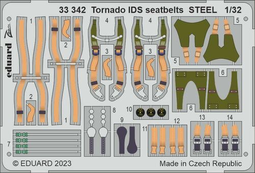 Eduard 33342 Tornado IDS seatbelts STEEL ITALERI