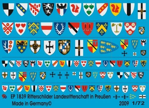 Peddinghaus-Decals 1839 Knight Shields Of Prussia
