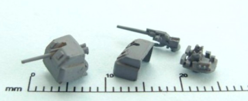 NIKO MODEL ZW7001U US Navy 5"/38 Guns, Shielded 5 to a pack e.g. USS FARAGUT, USS MAHAN