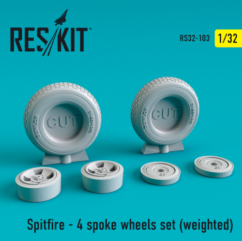 DISCONTINUED RES/KIT 32-0103 Spitfire - 4 spoke wheels set weighted