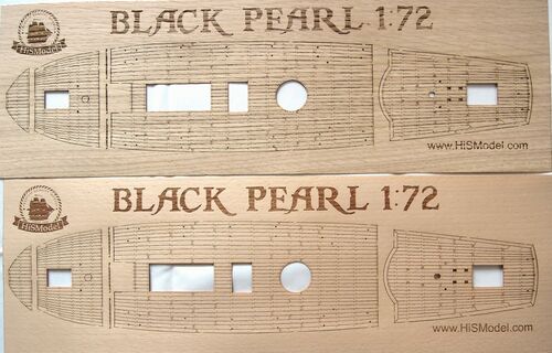 HiSModel D151-O Black Pearl - Oak wooden deck