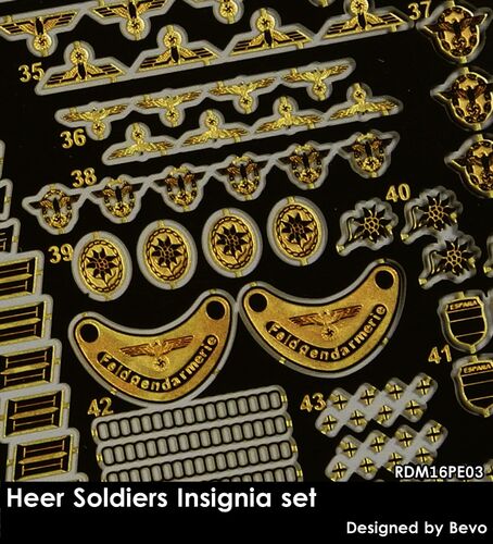 Rado Miniatures 16PE03 Heer Soldiers Insignia set