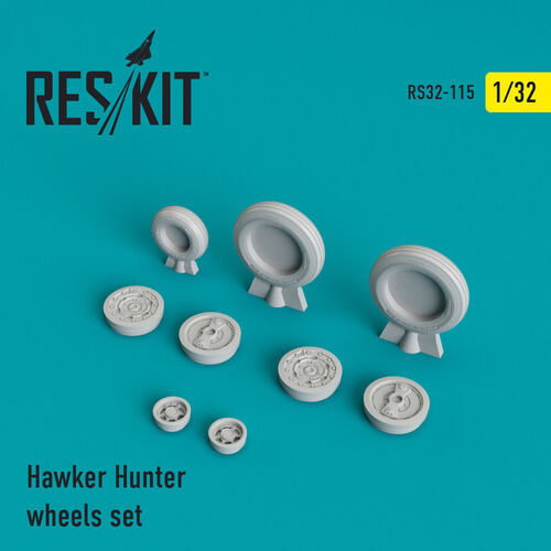 RES/KIT 32-0115 Hawker Hunter wheels set