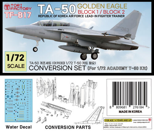 Tori Factory TF-B17 TA-50 Block 1 / 2 - LIFT Conversion Kit (for Academy Kits)