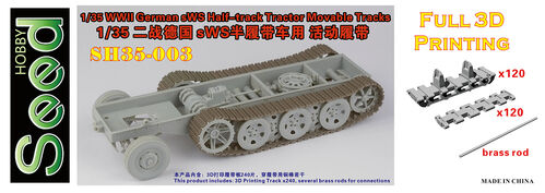 Seed Hobby SH35-003 German WWII sWS Half-track Tractor Movable Tracks for Bronco (3D Printing)