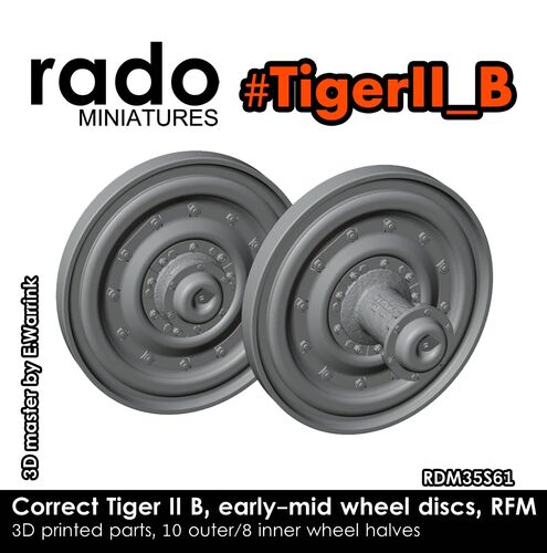 Rado Miniatures 35S61 Correct Tiger II B, early-mid wheel discs (for RFM kit)