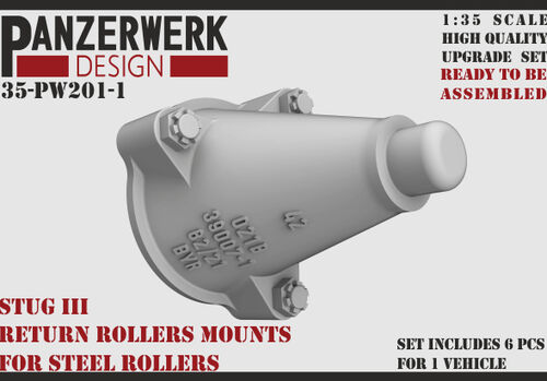 Panzerwerk Design 35-PW201-1 StuG III Return Rollers Mounts For Steel Rollers