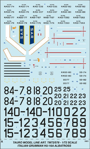 TAURO MODEL 72-578 Grumman HU-16 A Albatross in Italian Service