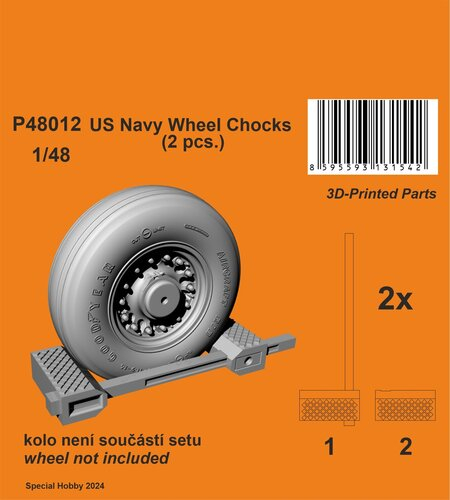 CMK P48012 US Navy Wheel Chocks (2pcs)