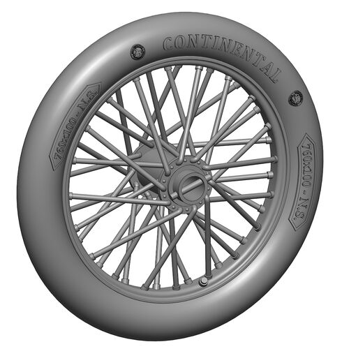 Art Scale Kit A32009 German 760x100 Spoked Wheels (1 pair) 3D-Printed