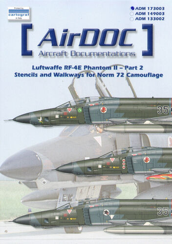 Airdoc ADS173003 Luftwaffe McDonnell RF-4 E Phantom II Part 2 - Stencils & Walkways for Norm 72 Camouflage