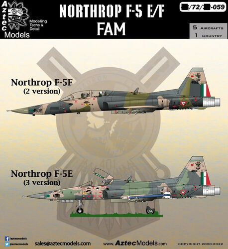 Aztec 72D059 Northrop F-5E/F FAM - Mexican Air Force