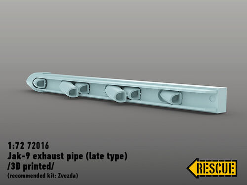 Rescue Models 72016 Jak-9 Exhaust Pipe (Late Type) (For Zvezda 7313 Kit)