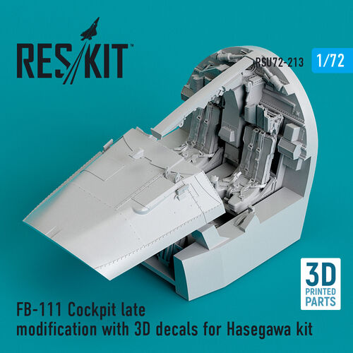 RES/KIT U72-0213 FB-111 Cockpit Late Modification With 3D Decals For Hasegawa Kit