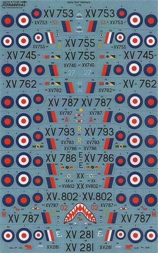 Xtradecal 72181 BAe Harrier GR.1 (10 schemes)