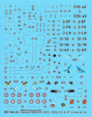 Berna Decals 14424 Dassault Mirage 2000C RDM Decals