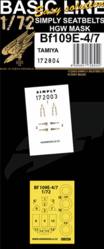 HGW Models 172804 Bf109E-4/7 set