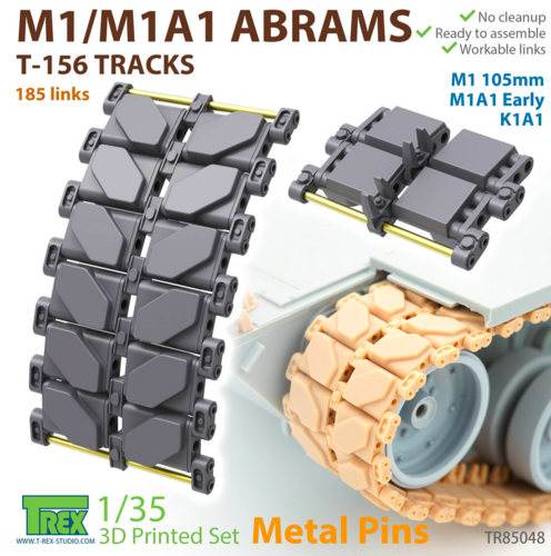 T-Rex Studio 85048 M1 Abrams T156 Tracks metal pins