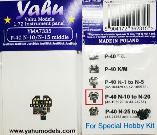 Yahu Models A7335 P-40 N-10/N-15 middle (Special Hobby)