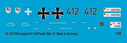 Peddinghaus-Decals 3784 Leopard A1 A5 Panzer Bat. 74