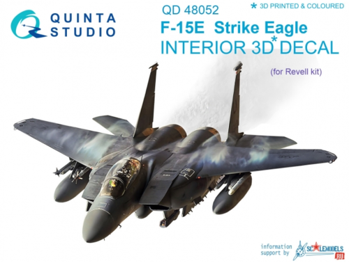 Quinta Studio QD48052 F-15E 3D-Printed & coloured Interior on decal paper