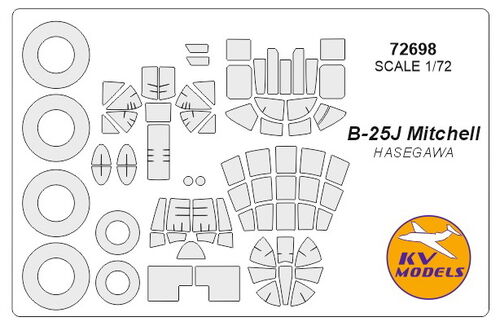 KV Models 72698 B-25J Mitchell (HASEGAWA) + wheels masks