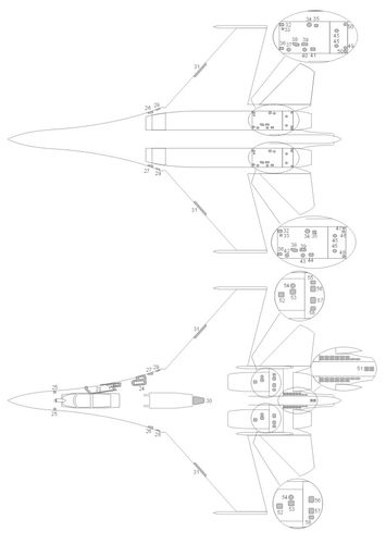 New Ware AM0542 Su-27UB Flanker C EXPERT kabuki masks for Zvezda