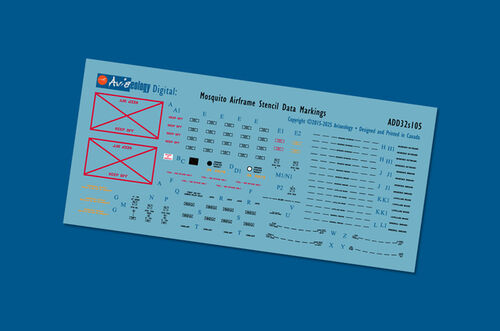 Aviaeology ADD32S105 de Havilland Mosquito - Airframe Stencil / Data Marking (Part 1)