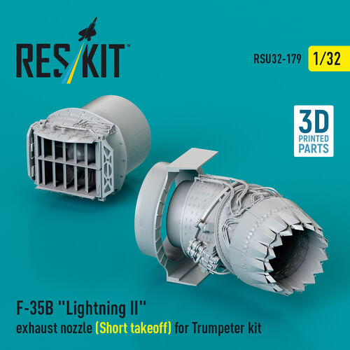 RES/KIT U32-0179 F-35B 'Lightning II' Exhaust Nozzle (Short Takeoff) For Trumpeter Kit (3D Printed)